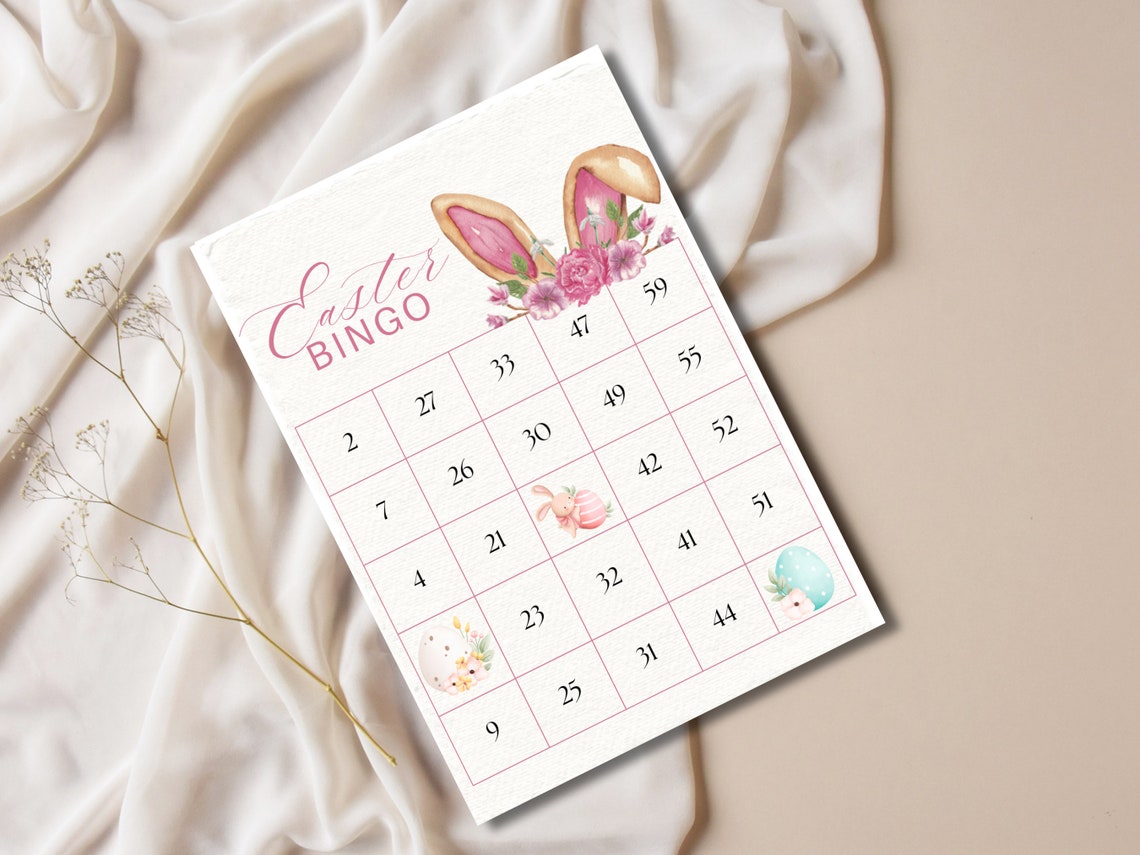 Easter Bunny Kids Game, Kids Bingo Easter Games, Easter Scavenger Hunt ...