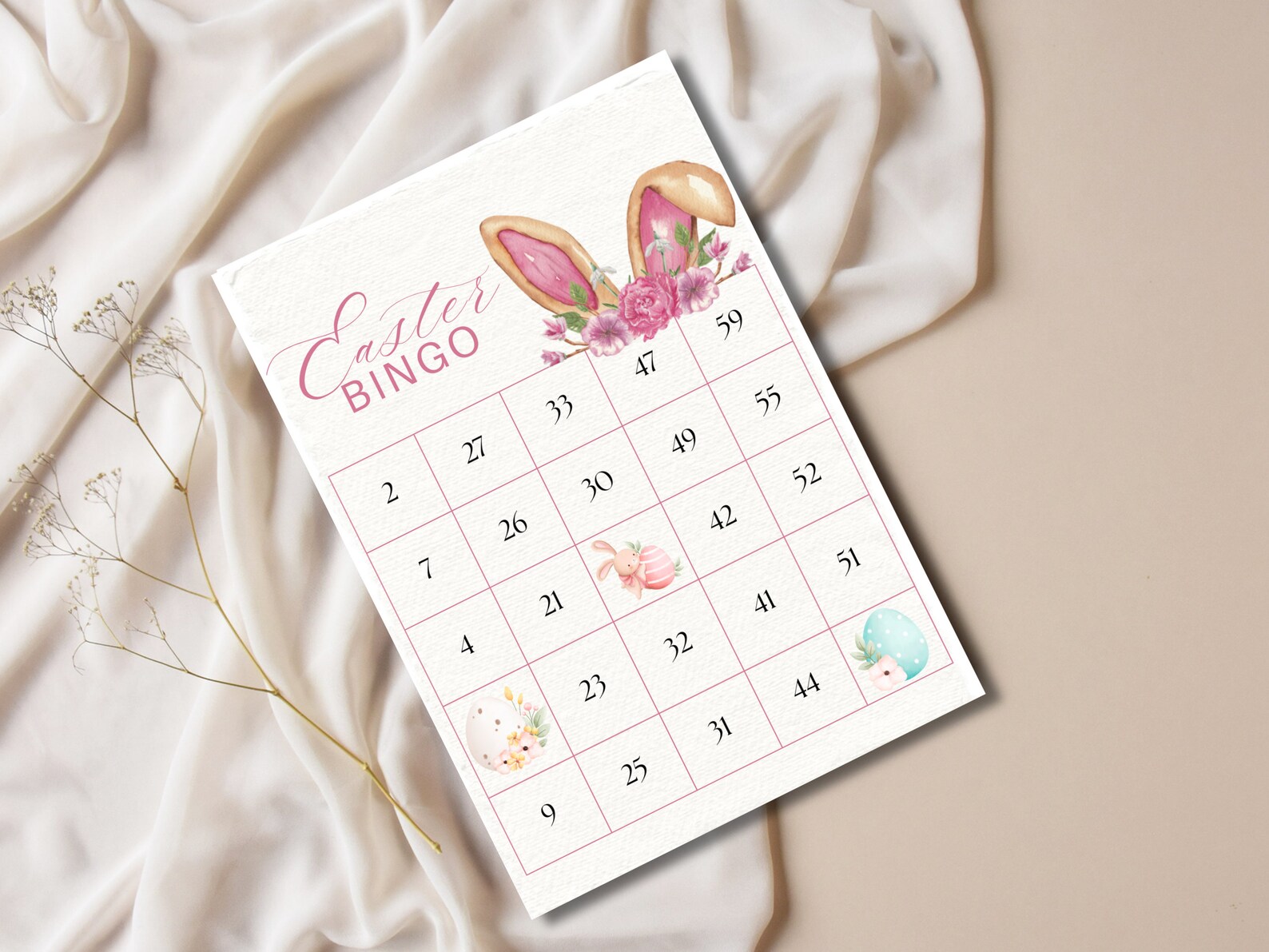 Easter Bunny Kids Game, Kids Bingo Easter Games, Easter Scavenger Hunt ...