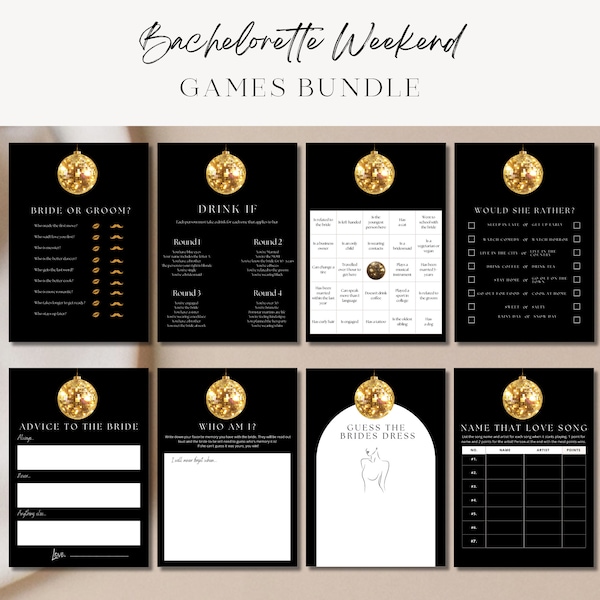 Last Rodeo Bachelorette Games Bundle, Last Rodeo Hen Do, Canva Template ...