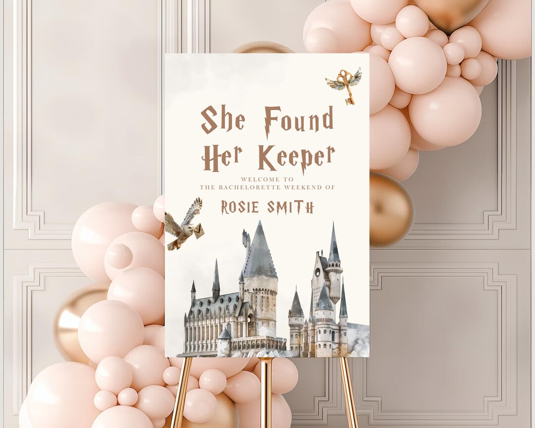 Wizard Bachelorette Welcome Banner, Wizard Magic School Welcome Board ...