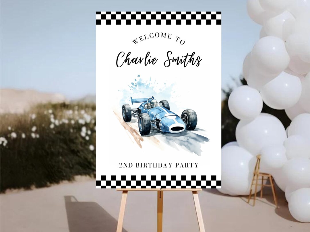 Two Fast Birthday Sign, Racecar Welcome Sign Decorations, Two Fast ...