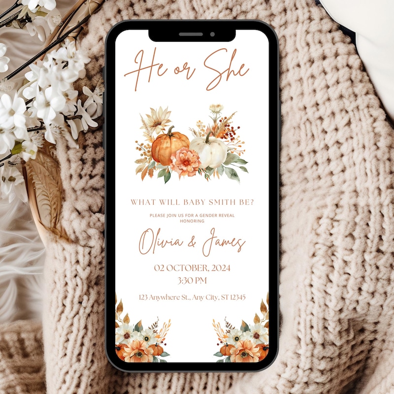 Fall Gender Reveal - Etsy