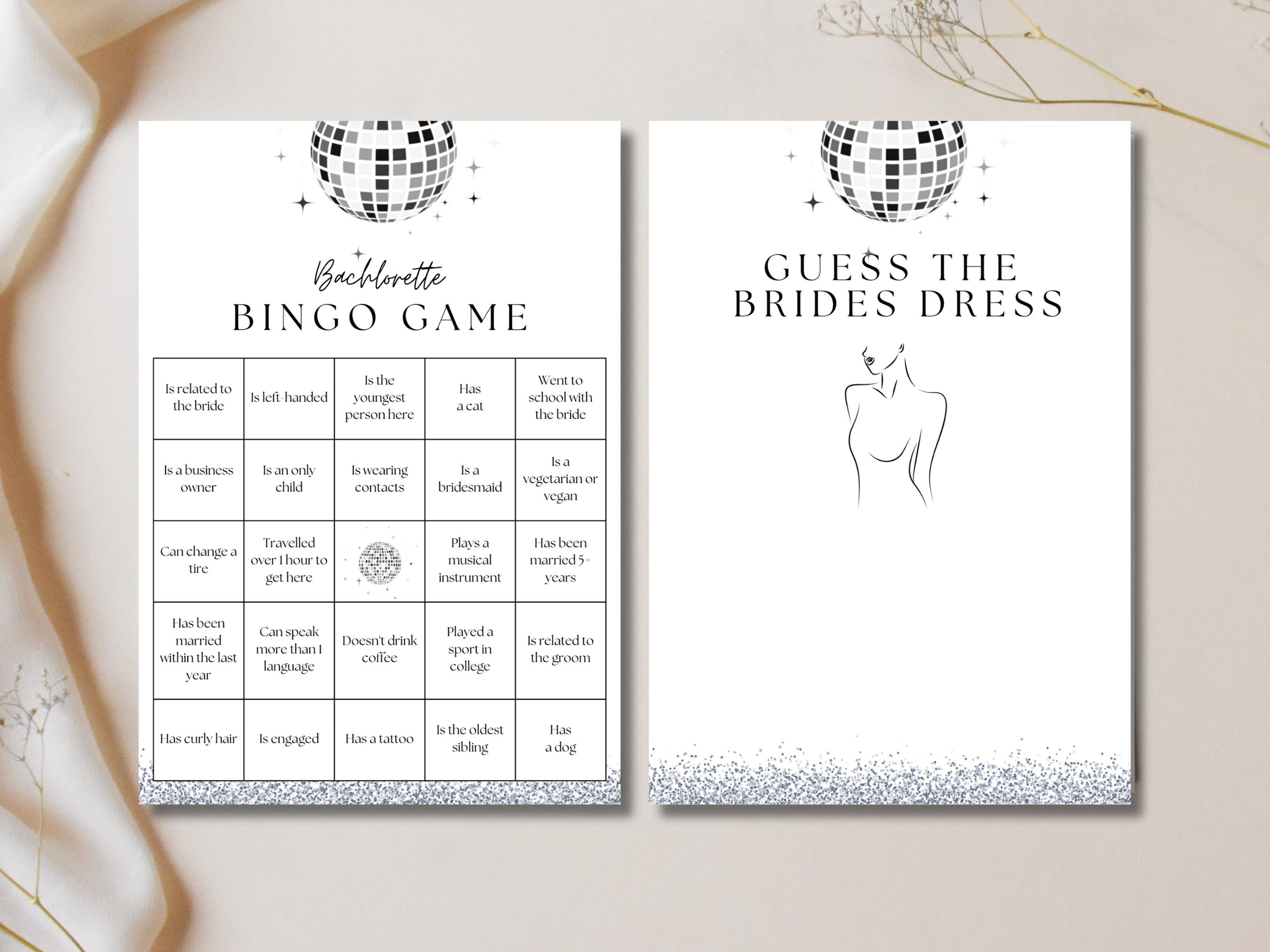 Last Disco Bachelorette Games Bundle, Last Disco Hen Do, Canva Template ...