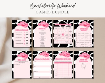 Last Rodeo Bachelorette Games Bundle, Last Rodeo Hen Do, Canva Template ...
