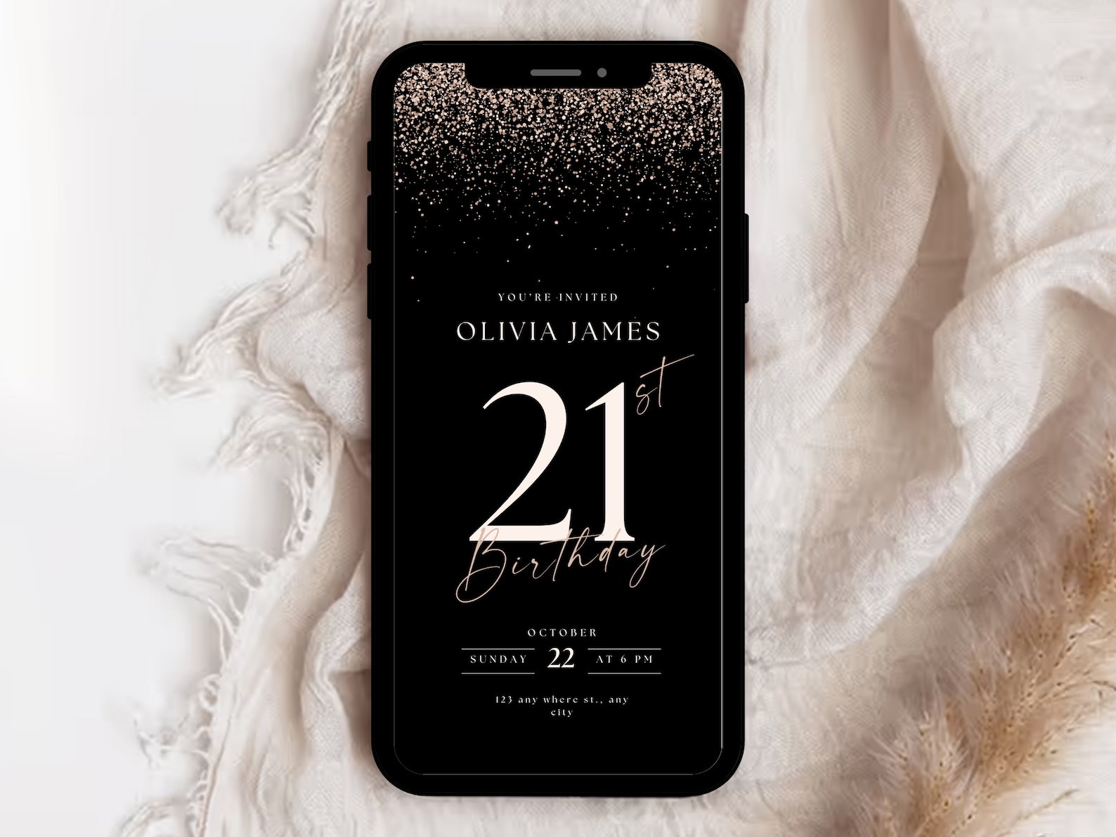 21st Birthday Party Invitation Template, 21st Birthday Invite, 21st ...