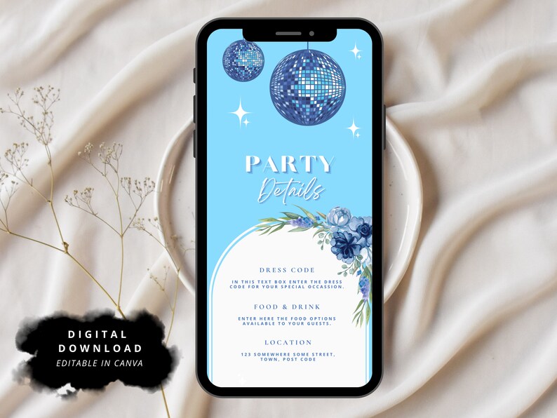 Mamma Mia Dancing Queen Party Invitation Template 30th, Mamma Mia Party ...