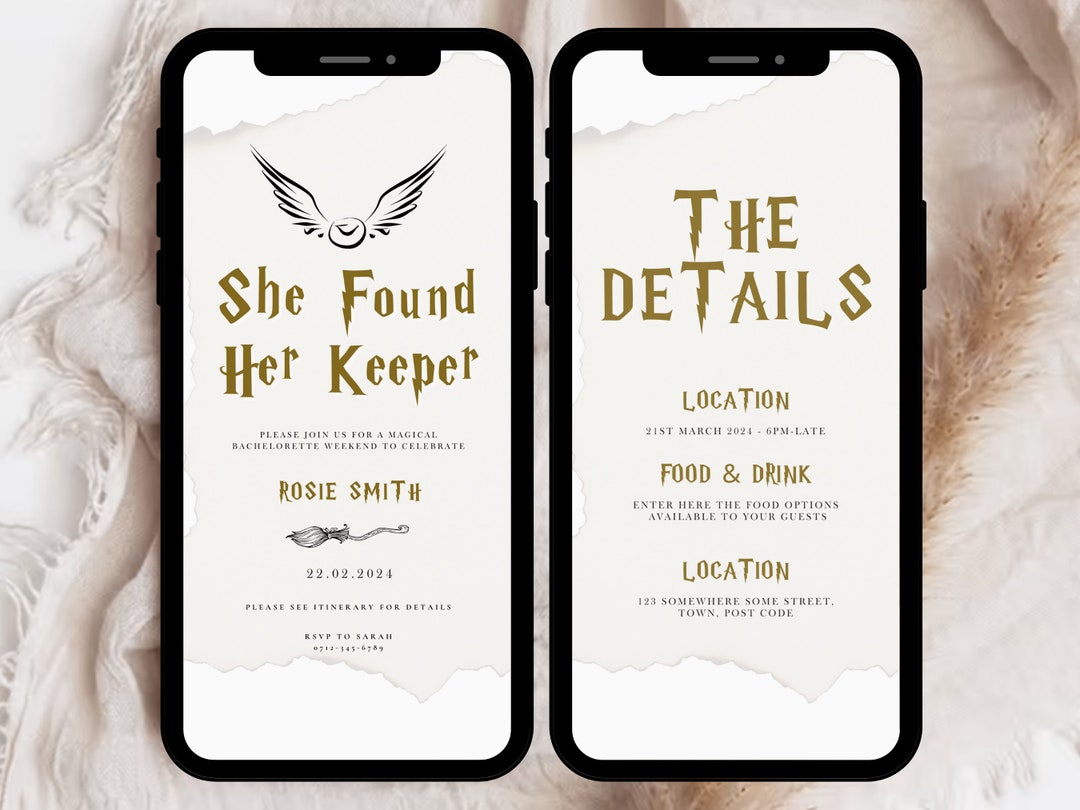 Wizard Magic Bridal Shower Invitation Template, Wizard Bachelorette ...