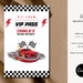 Race Car VIP Pass Template, Boy Racing Birthday Pit Crew VIP Pass ...
