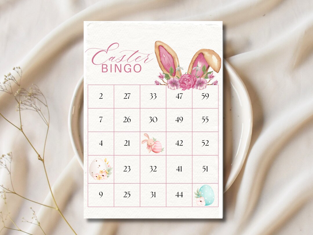 Easter Bunny Kids Game, Kids Bingo Easter Games, Easter Scavenger Hunt ...