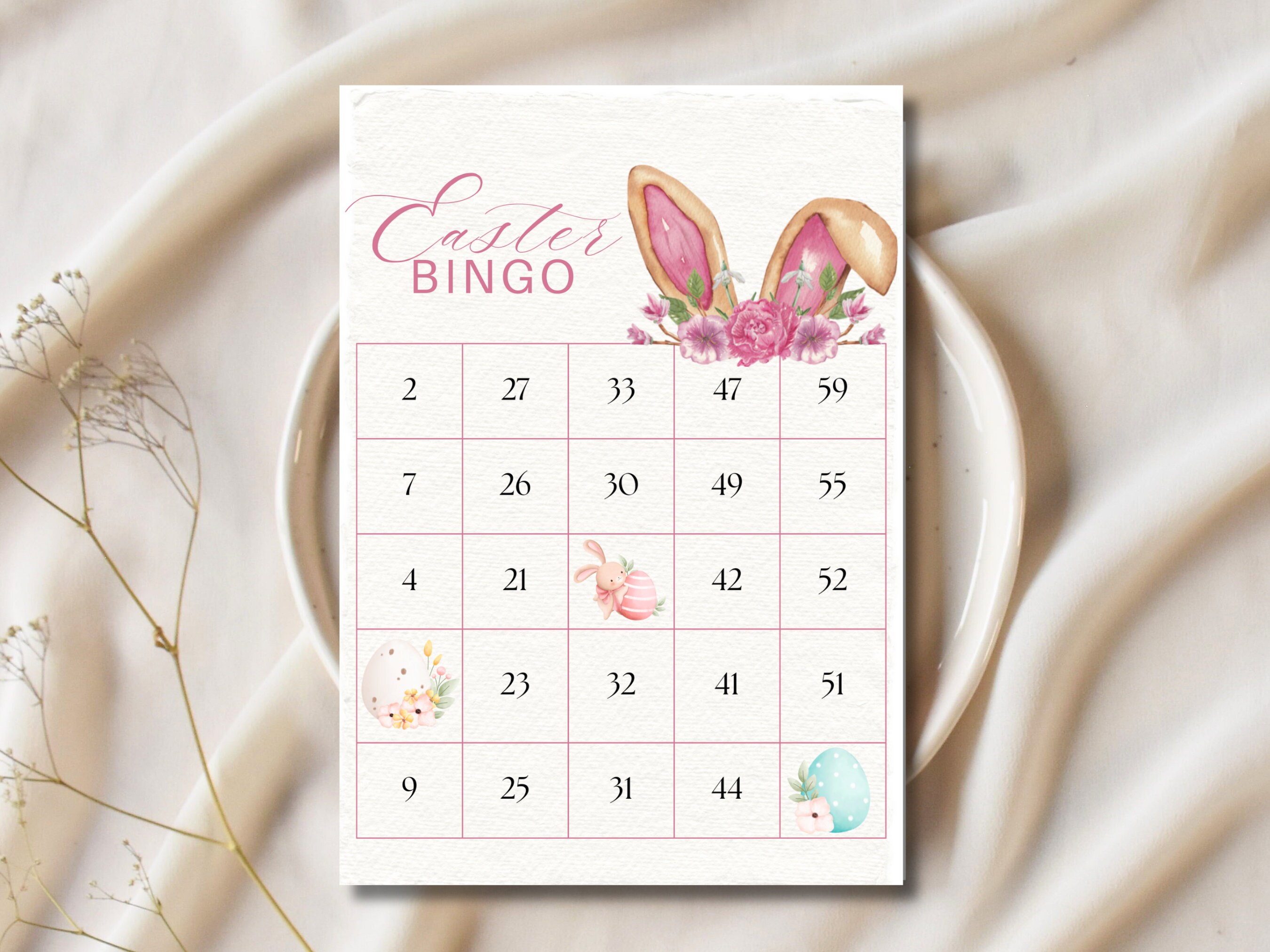 Easter Bunny Kids Game, Kids Bingo Easter Games, Easter Scavenger Hunt ...