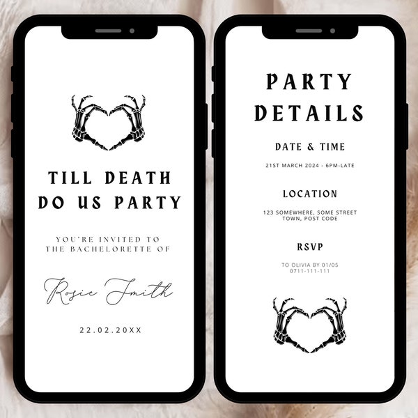 Emo Bachelorette Party Invitation - Etsy