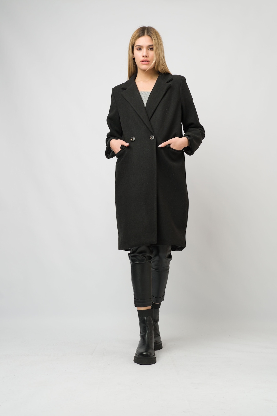 Long Coat for Women/oversized Black Coat/open Long Cardigan/black Women ...
