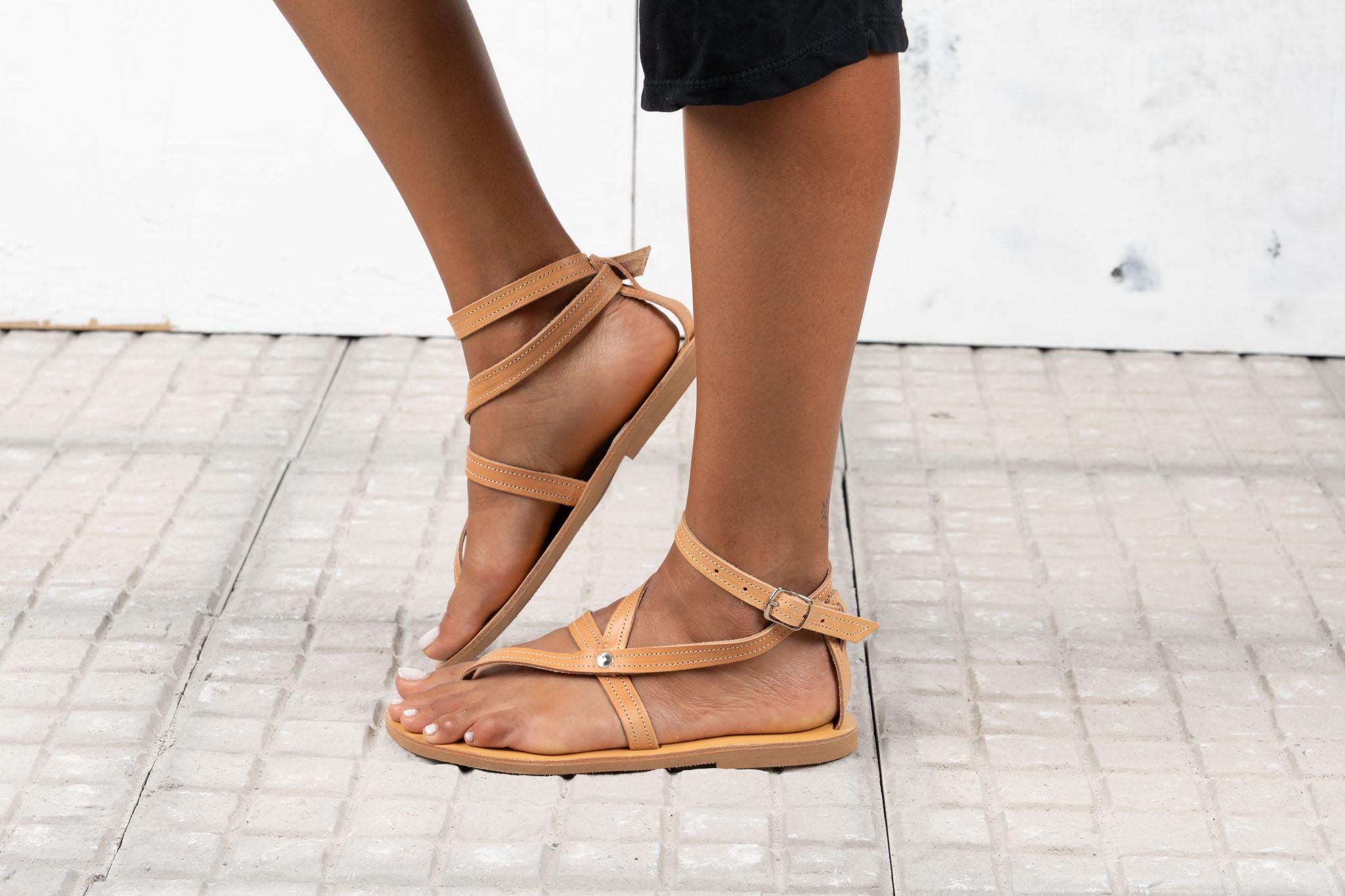 Ancient Greek Sandals,greek Leather Sandals Greek Leather, Natural ...
