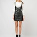 PU Overall Mini Dress/mini Overall Eco Leather Jumper Dress/women's ...