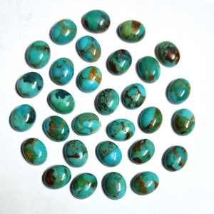 Oval Shape Natural Blue Turquoise Gems, Blue Mohave Turquoise Stone ...