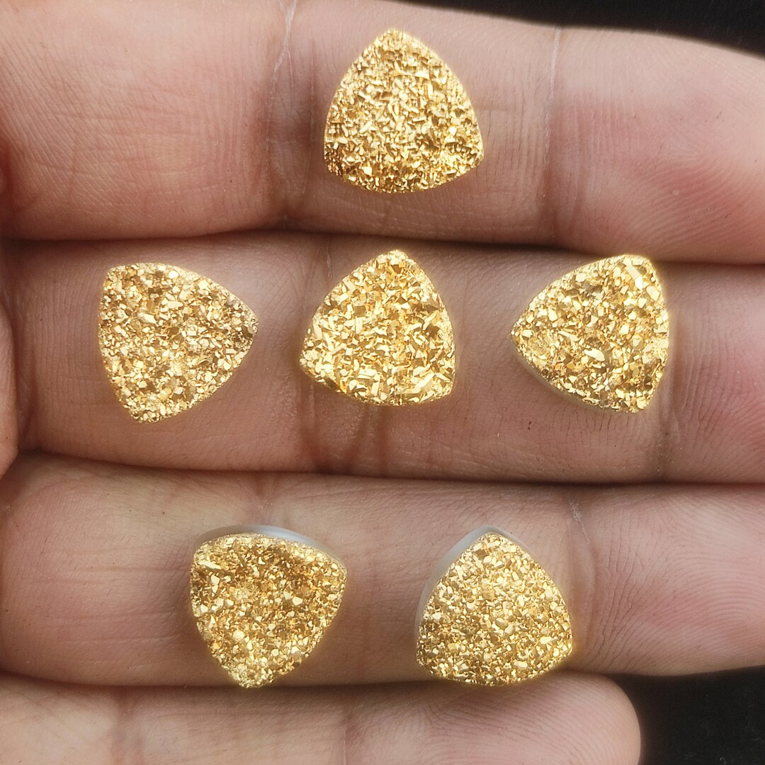 Titanium Coated Druzy, Golden Coating Druzy, Natural Druzy Quartz ...