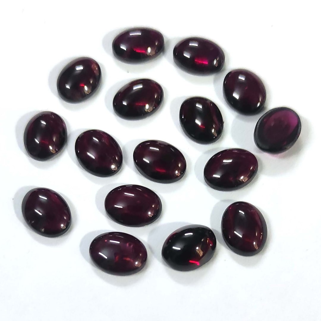Rare Healing Garnet Gemstone Loose Cabochon, Garnet Cabs, Natural Oval ...