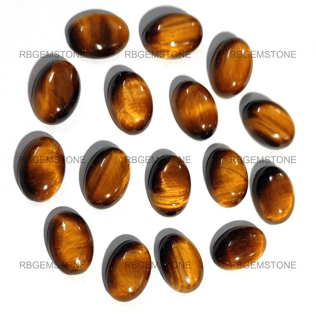 Natural Tiger Eye Healing Gemstone/ Coffee Brown Tiger's Eye Cabochon ...