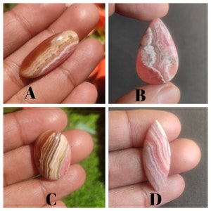 Natural Pink Rhodochrosite Cabochon, Rhodochrosite Jewelry Cabs, Loose ...