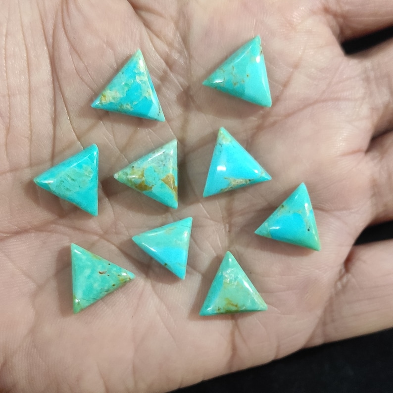 Blue Mohave Turquoise Cabochon Stone Triangle Cabochon, Loose Gemstone ...