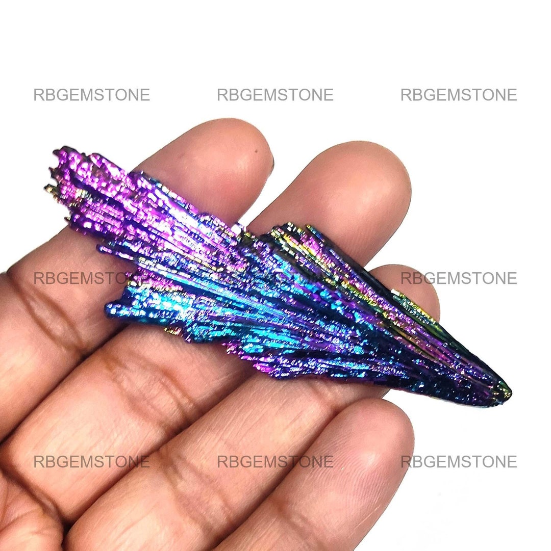 Multi Color Titanium Aura Kyanite Fan Gemstone Natural Kyanite Rough ...