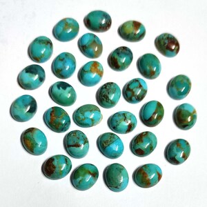 Oval Shape Natural Blue Turquoise Gems, Blue Mohave Turquoise Stone ...