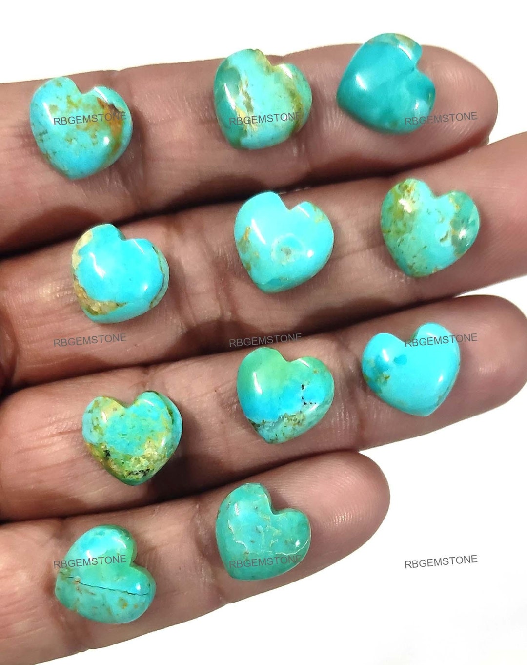 Genuine Blue Mohave Turquoise Cabochon Gemstone/ Blue Blue Mohave ...