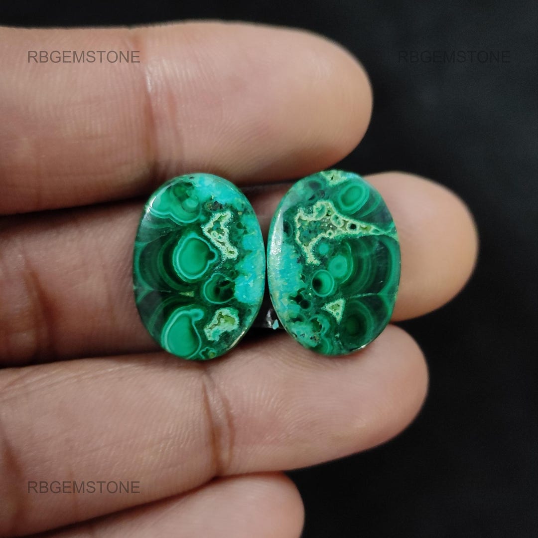 Cabochon Malachite Chrysocolla Gemstone Cabs/ Multicolor Chrysocolla ...