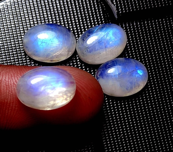 Oval Shape Moonstone Cabochon Rainbow Moonstone Calibrated - Etsy