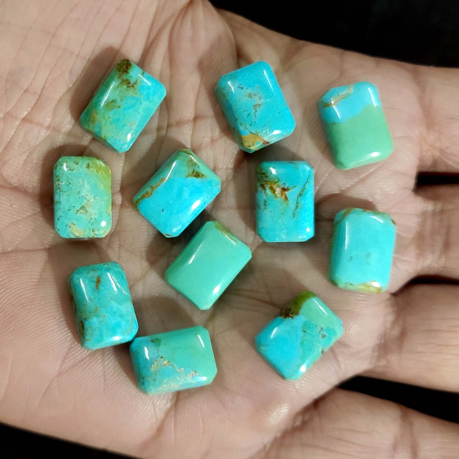 AAA Quality Blue Mohave Turquoise Stone for Jewelry, Blue Mohave Copper ...