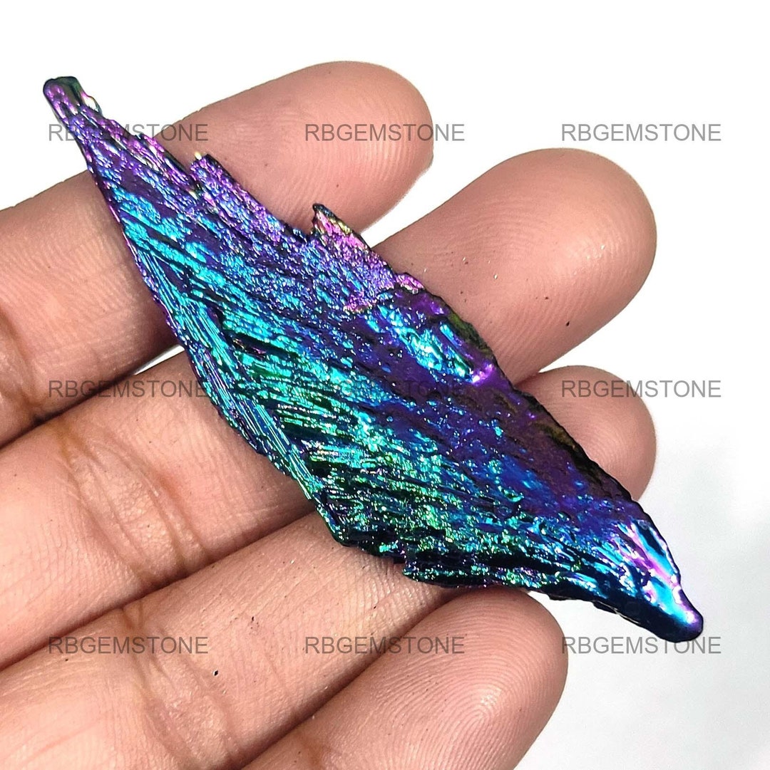 Natural Titanium Aura Kyanite Fan Healing Gemstone/ Multi Color Kyanite ...