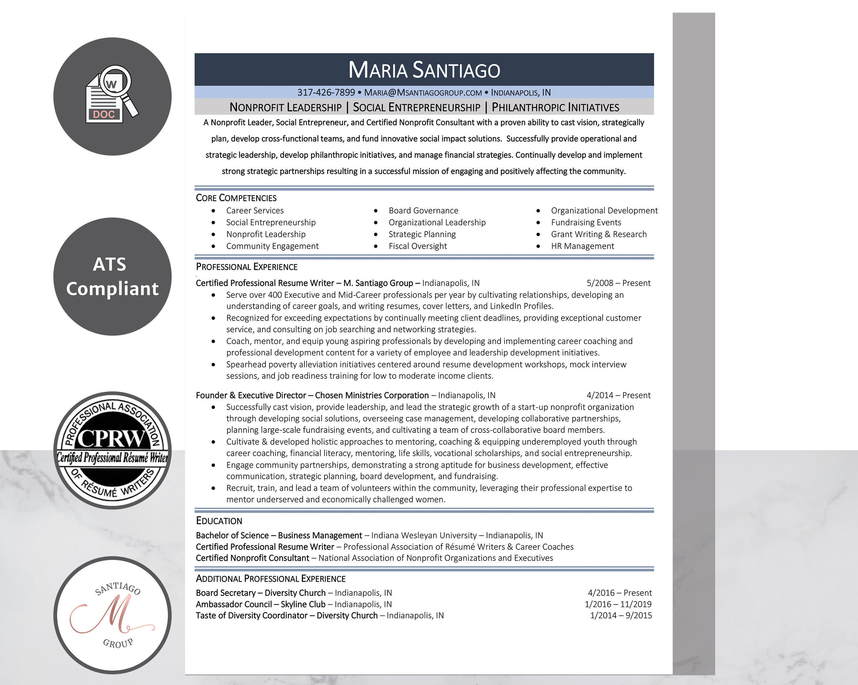 2021 Resume Template, Instant Download, Editable word Doc., Modern ...