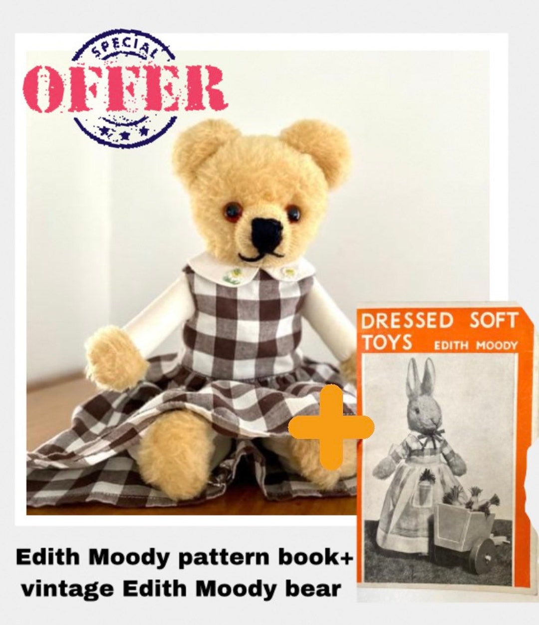 Special Offer: Vintage British Edith Moody Design Dressed Teddy Bear ...