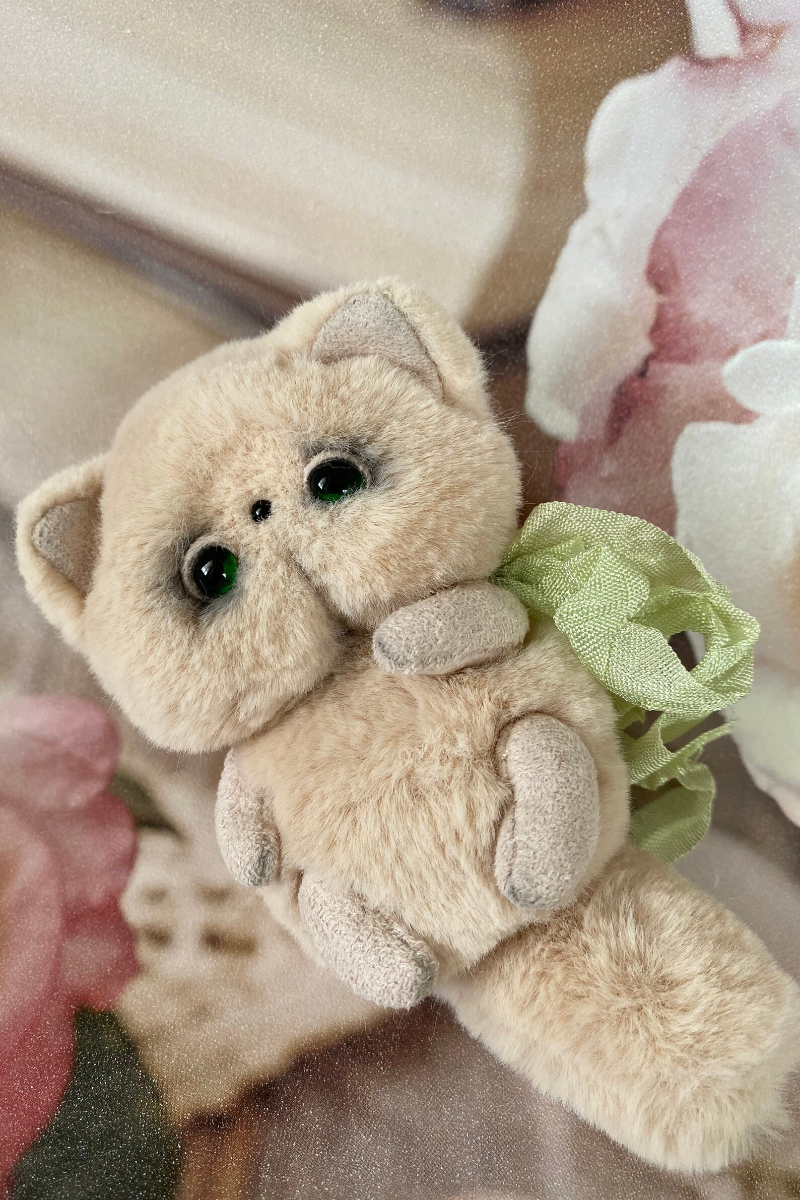 Plush teddy cat Collectible teddy cat Miniature teddy friend | Etsy