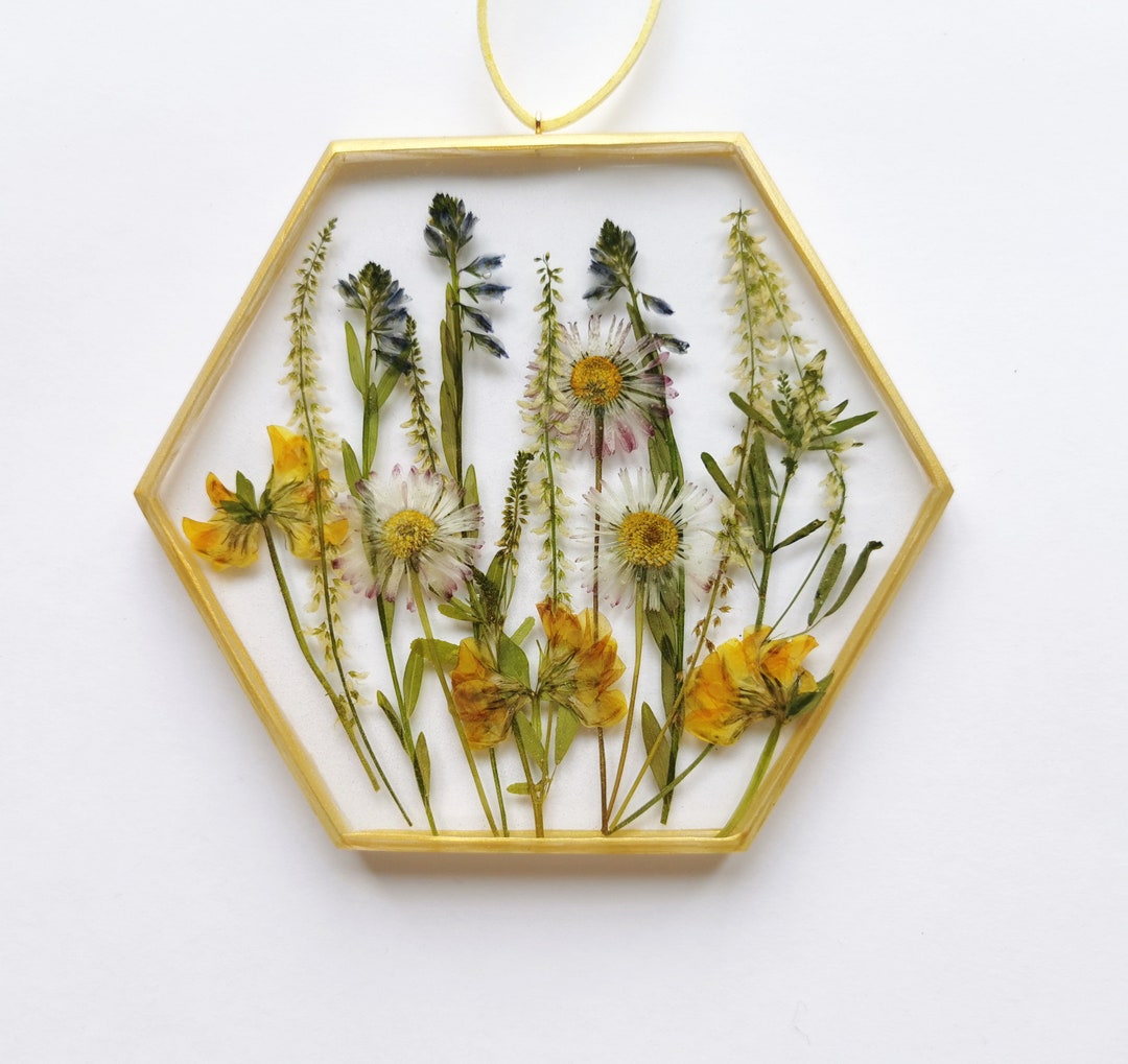 Pressed Flower Art Pressed Flowers Frame Botanical Art Resin - Etsy