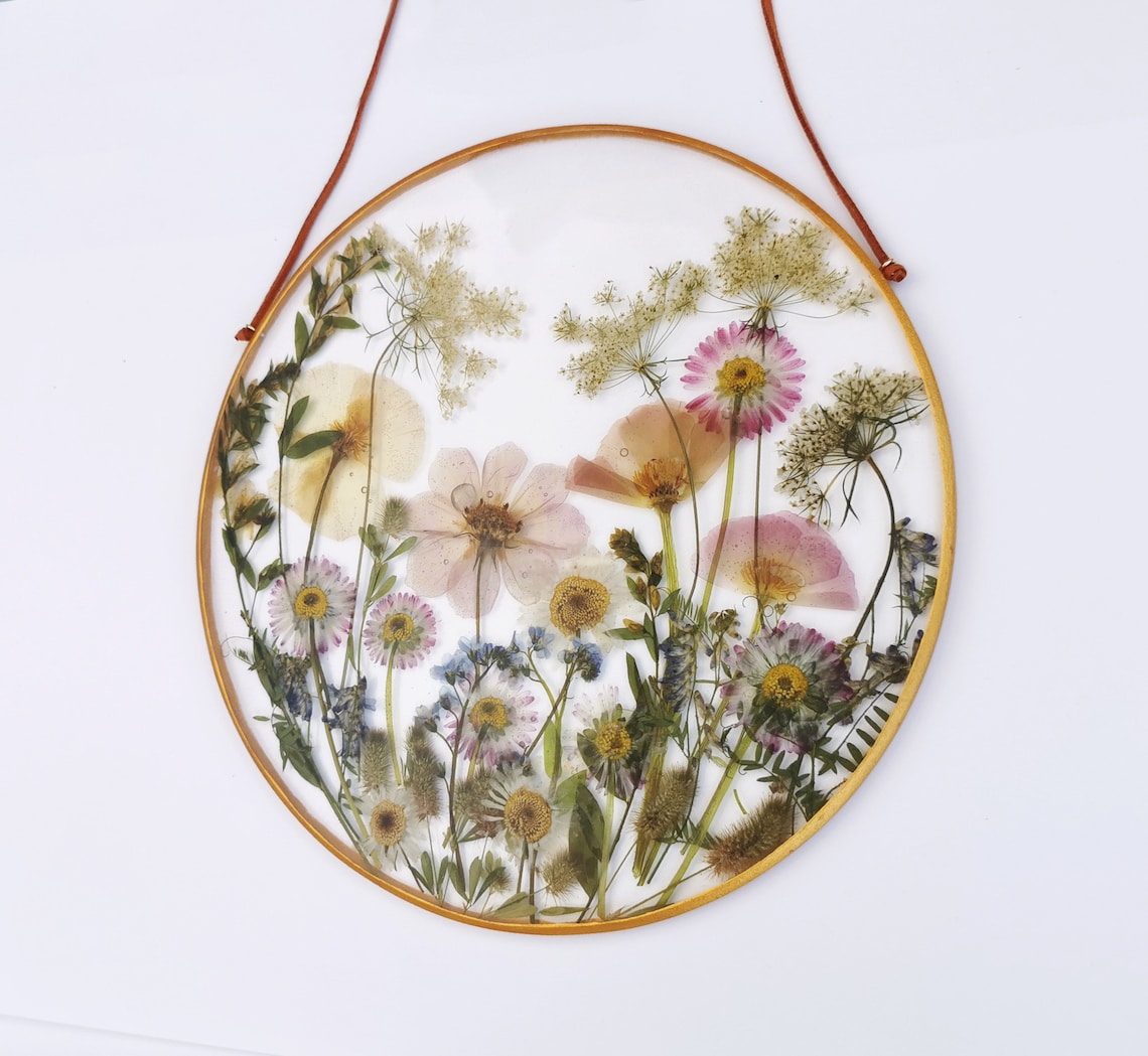 Pressed Flower Art Flower in Resin Framed Dried Flowers Wall - Etsy