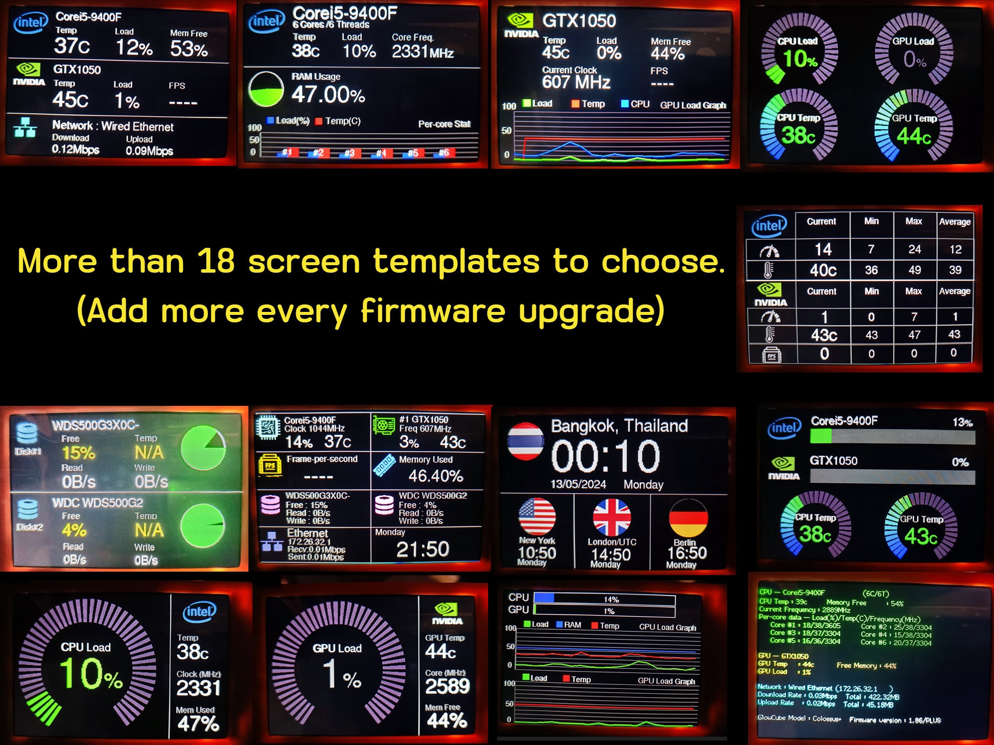 Front Drive Bay 5.25" Conversion Kit to Lcd Display Monitor Cpu Gpu ...