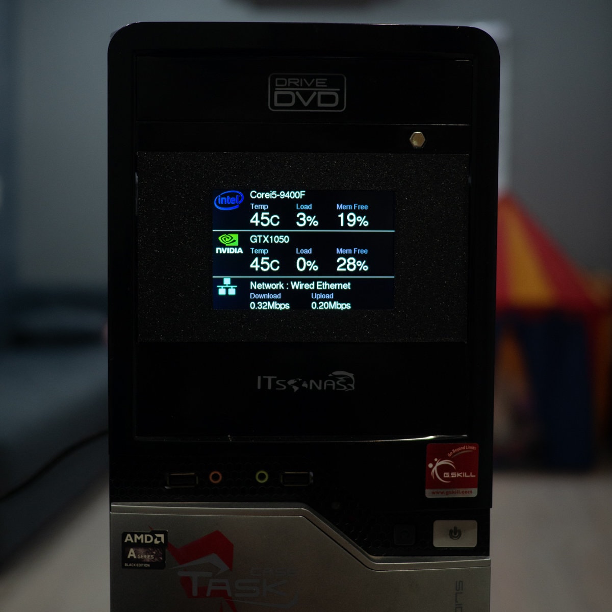 Front Drive Bay 5.25" Conversion Kit to Lcd Display Monitor Cpu Gpu ...