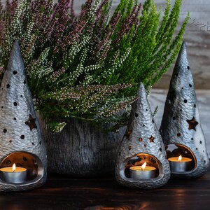 Handmade Ceramic Christmas Tree. Candle Holder Decorative Textured ...