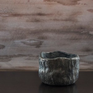 Handmade Pot for Plants Decorative Black Ceramic Planter Unglazed ...