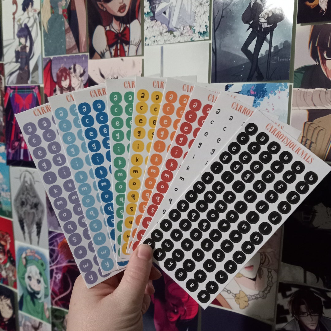 Circle Alphabet Stickers - Etsy