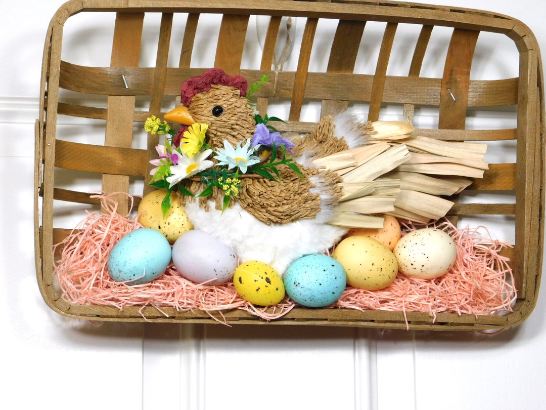 Country Decoration, Chicken and Eggs, Easter, Country Basket, Sisal ...