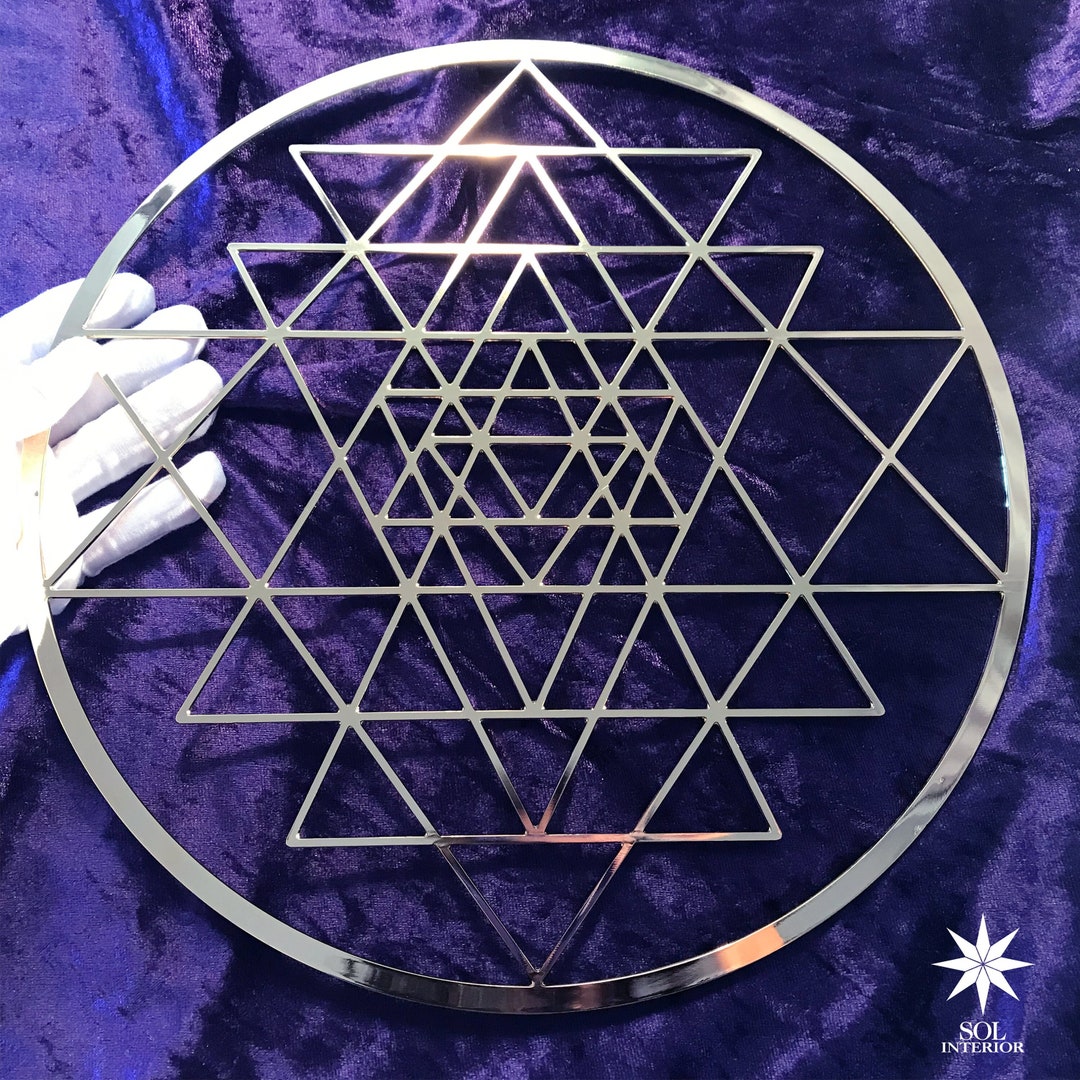 SRI YANTRA | Sacred Geometry Wall Decoration | White Magic Tool | 24K ...