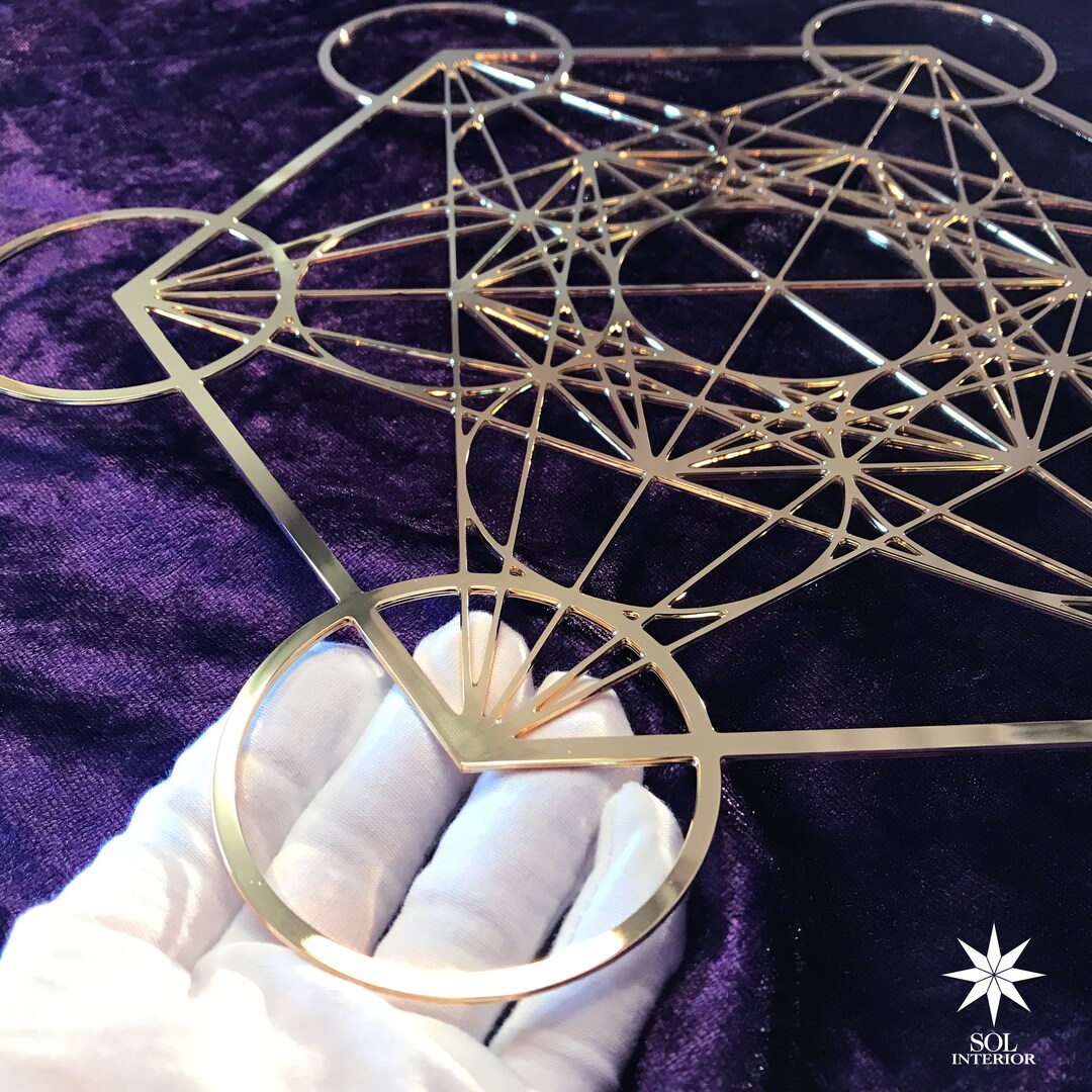 Metatron's Cube, Sacred Geometry, Orgonite, Radionics, Quantum Instrument, Gold - Etsy