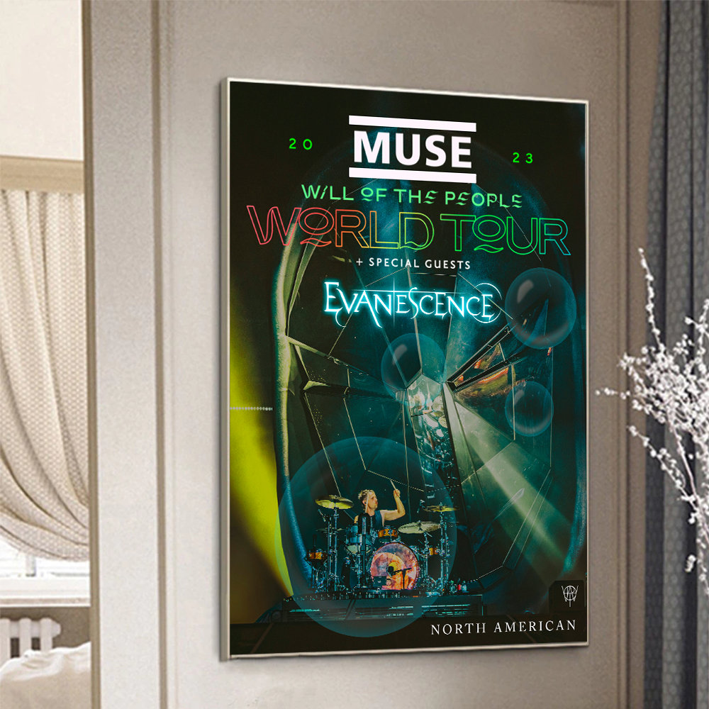 Muse 2023 north american tour will of the people tour poster sold by ...