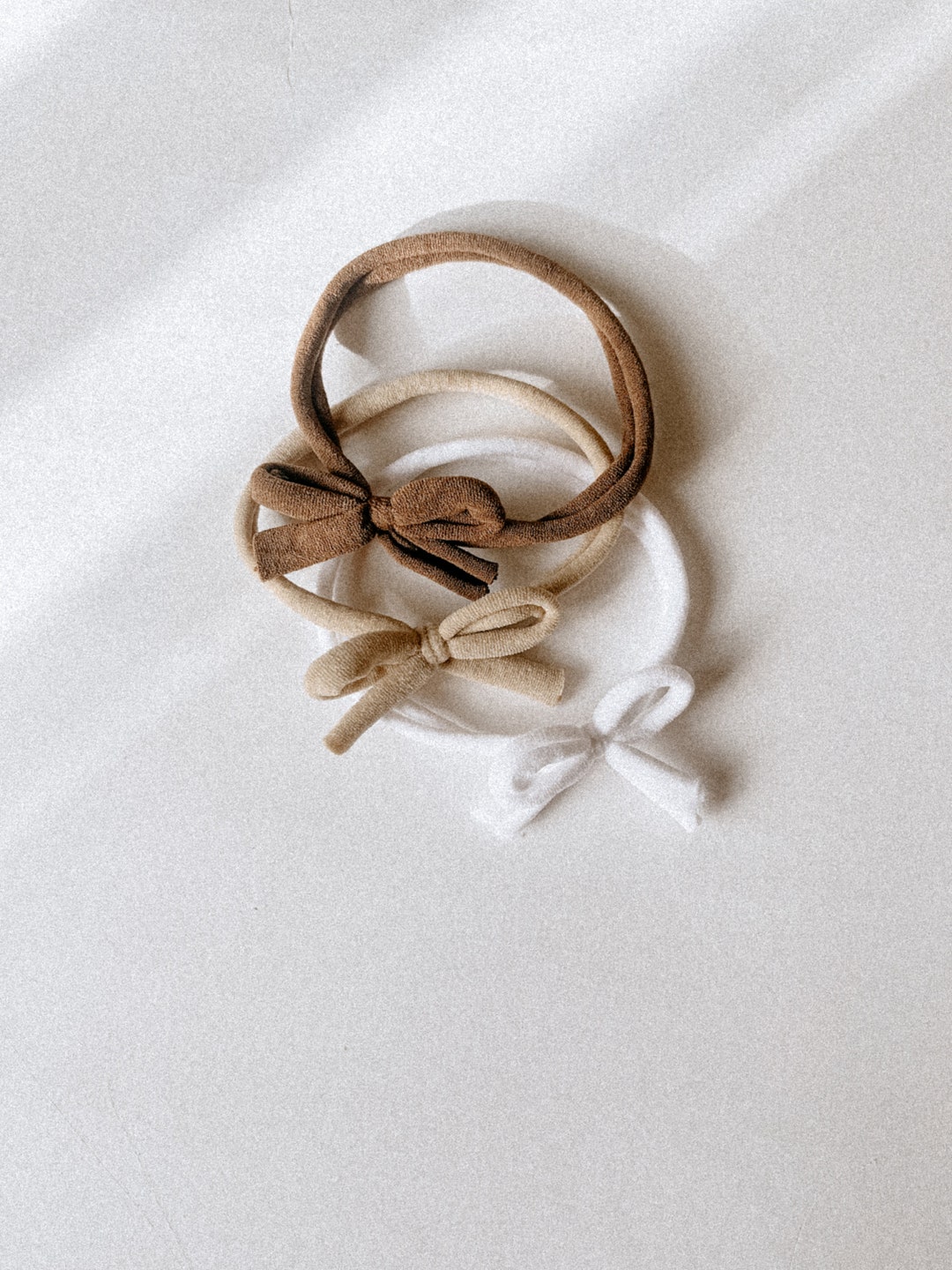 Neutral Baby Girl Headbands, Newborn Hair Bows, Barely There Stretchy ...