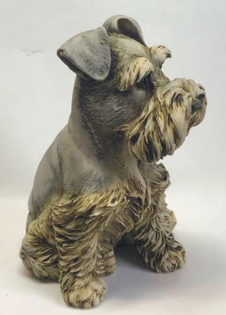 Neil Eyre Artist Eyredesigns Schnauzer Grey White Ivory Dog - Etsy