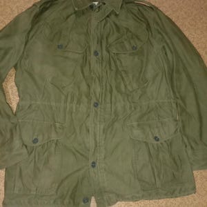 Vintage British Army Pattern 1960 Combat Smock Jacket Olive Size 6 LR ...