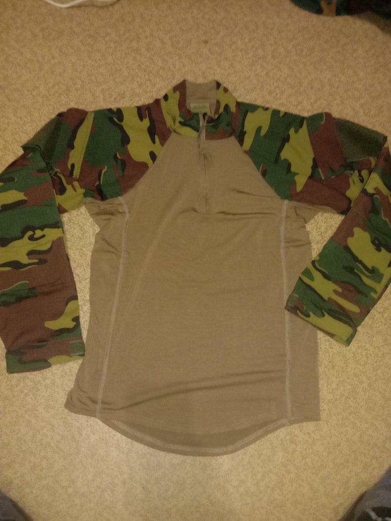 Original Belgian Army Issue Military Surplus Combat Shirt Ubacs Jigsaw ...