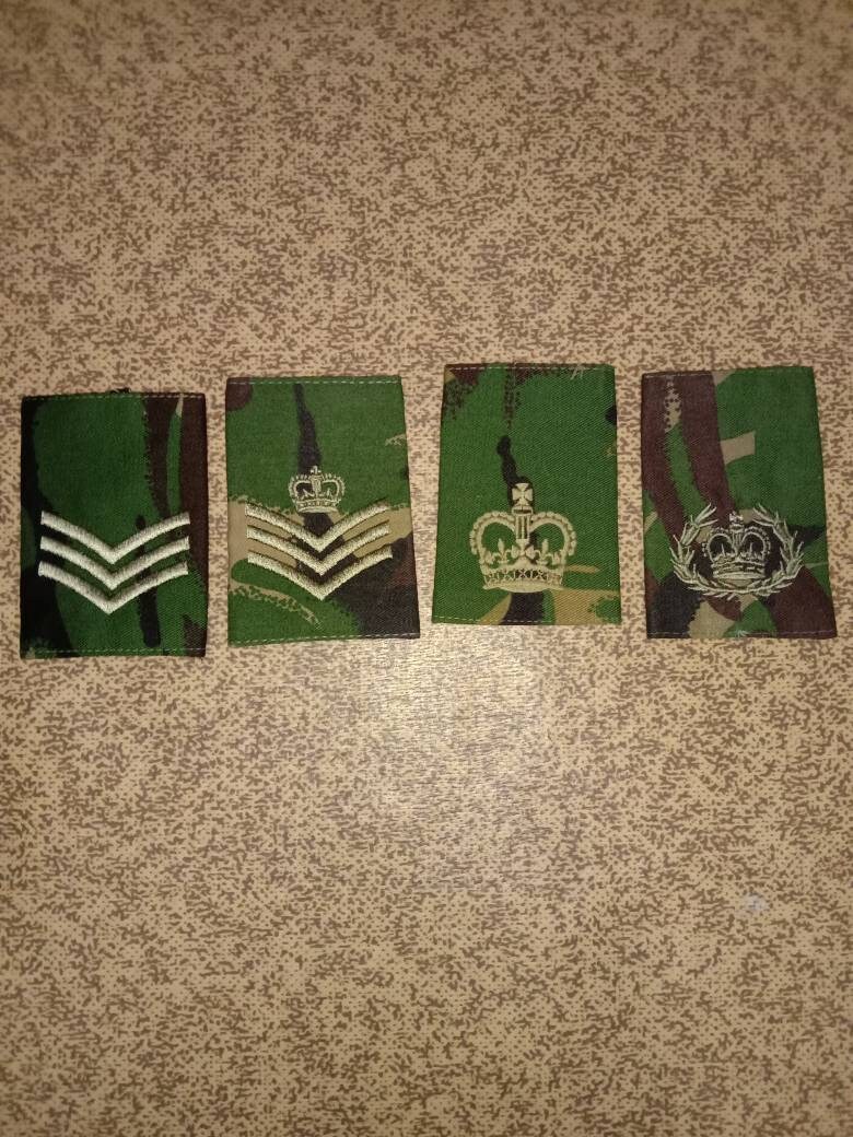 British Army Military Surplus Set of 4 Rank Slides Epaulettes - Etsy